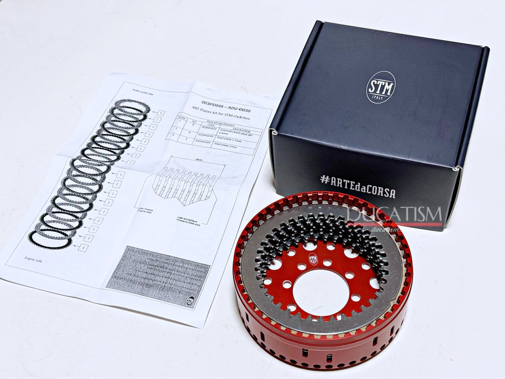 あすつく STM DUCATI Z48 乾式 クラッチ ディスクkit＋鍛造 アウター バスケット ドゥカティ ADU-0015 48T イ ...